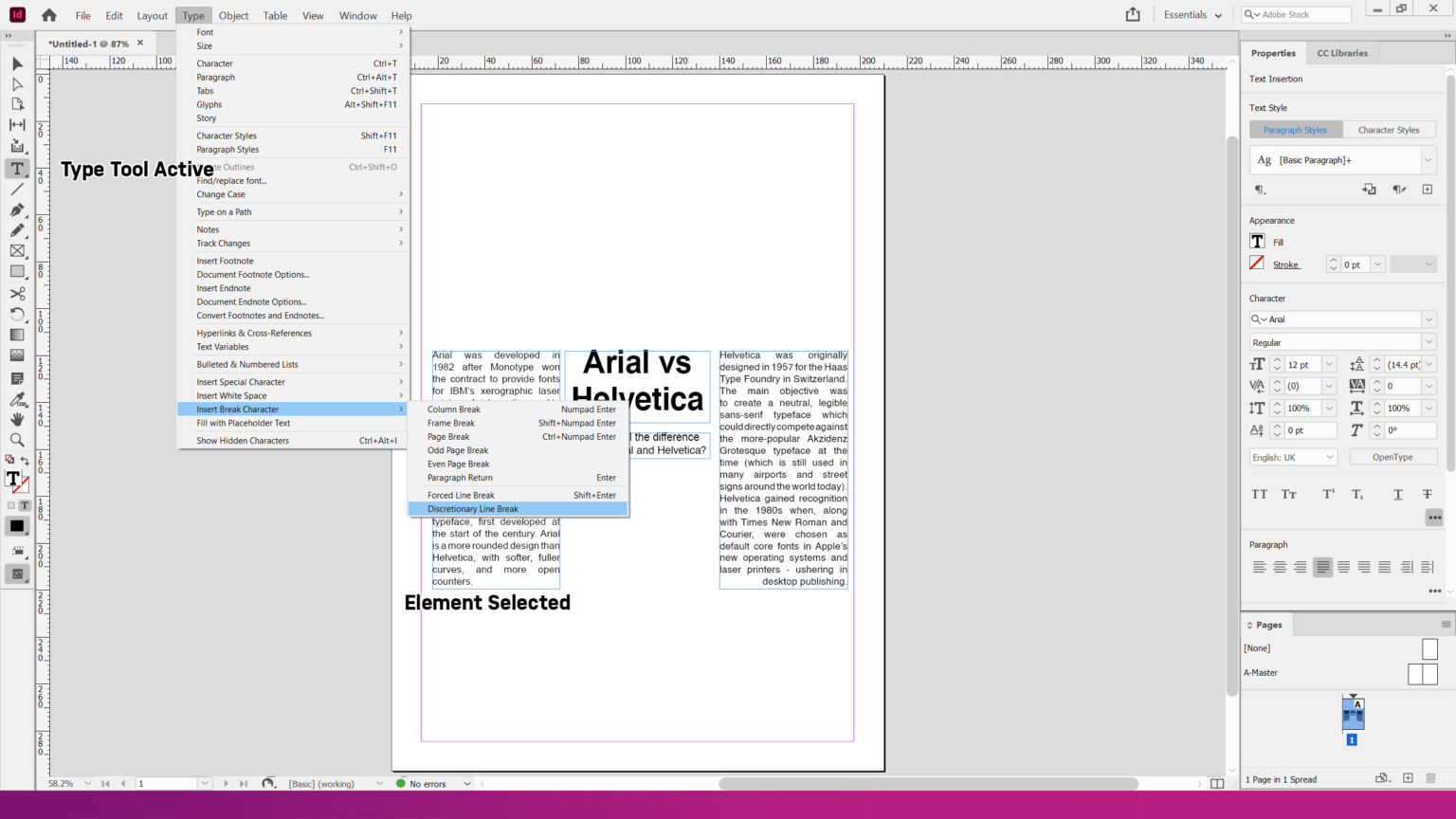 Getting Started in InDesign – Faculty of Arts – Adobe Portal