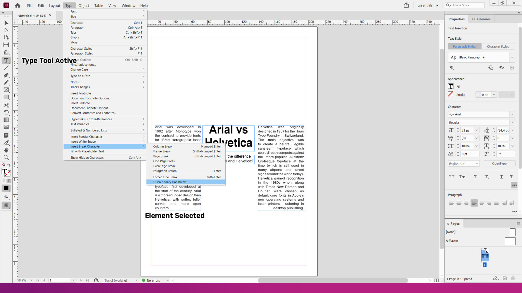 Getting Started in InDesign – Faculty of Arts – Adobe Portal