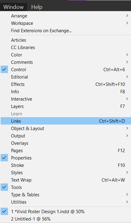 InDesign Basics: Linking Files – Faculty of Arts – Adobe Portal