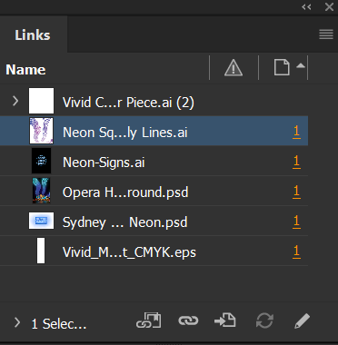 Linking Files in InDesign – Faculty of Arts – Adobe Portal