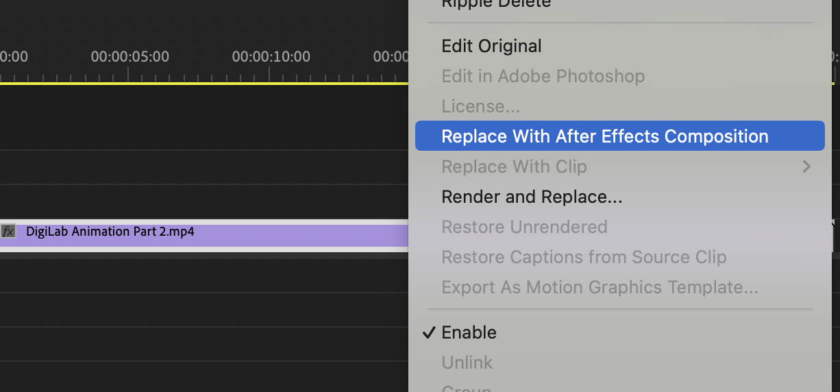 Beginning an After Effects Composition – Faculty of Arts – Adobe Portal
